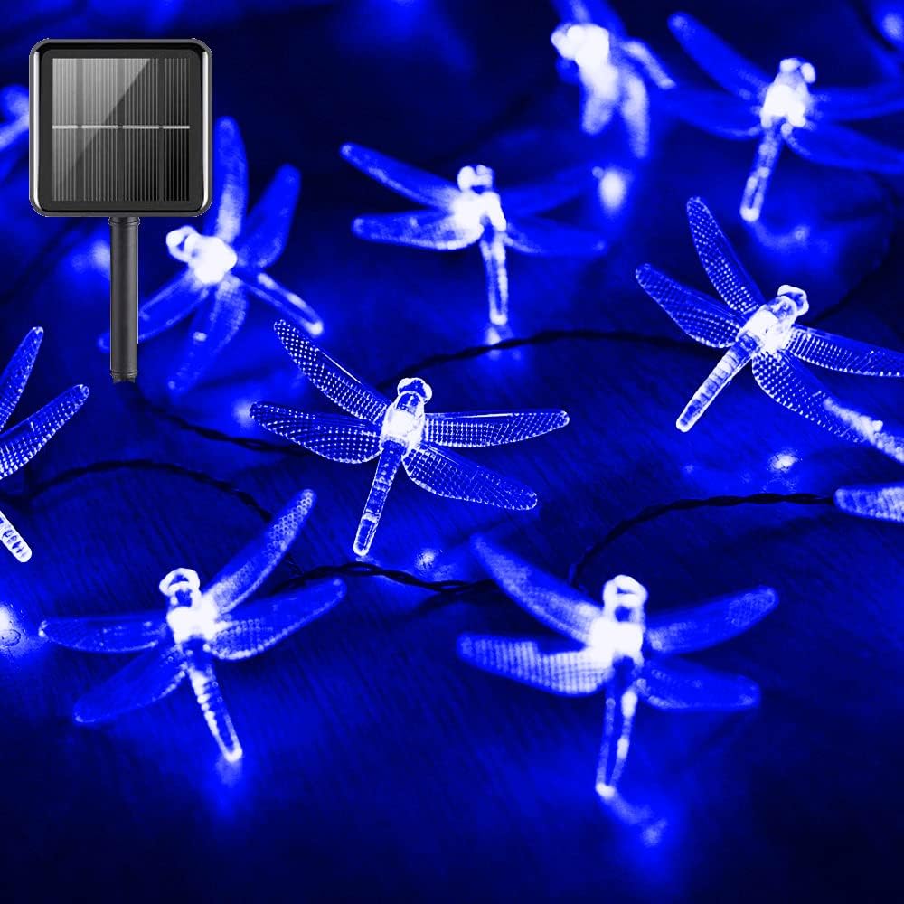 GONIMY Dragonfly Solar String Lights, 30LED 21ft 8 Modes Outdoor ...