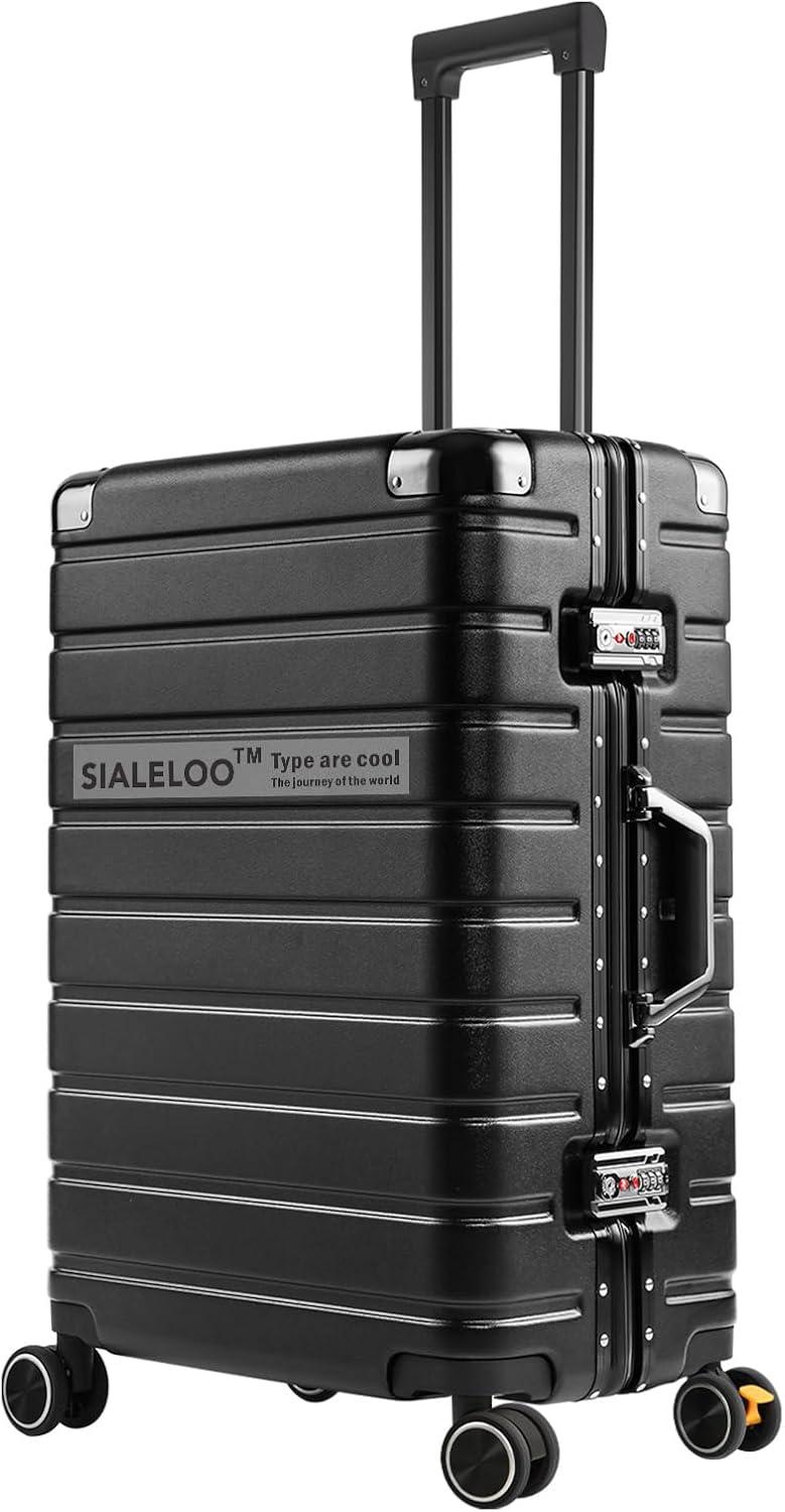 Amazon.com | SIATELOO Zipperless Luggage - 26 Inch Checked Suitcases ...