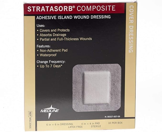 Amazon.com: Medline Stratasorb Composite Dressings Msc3066, 3.97 Pound ...