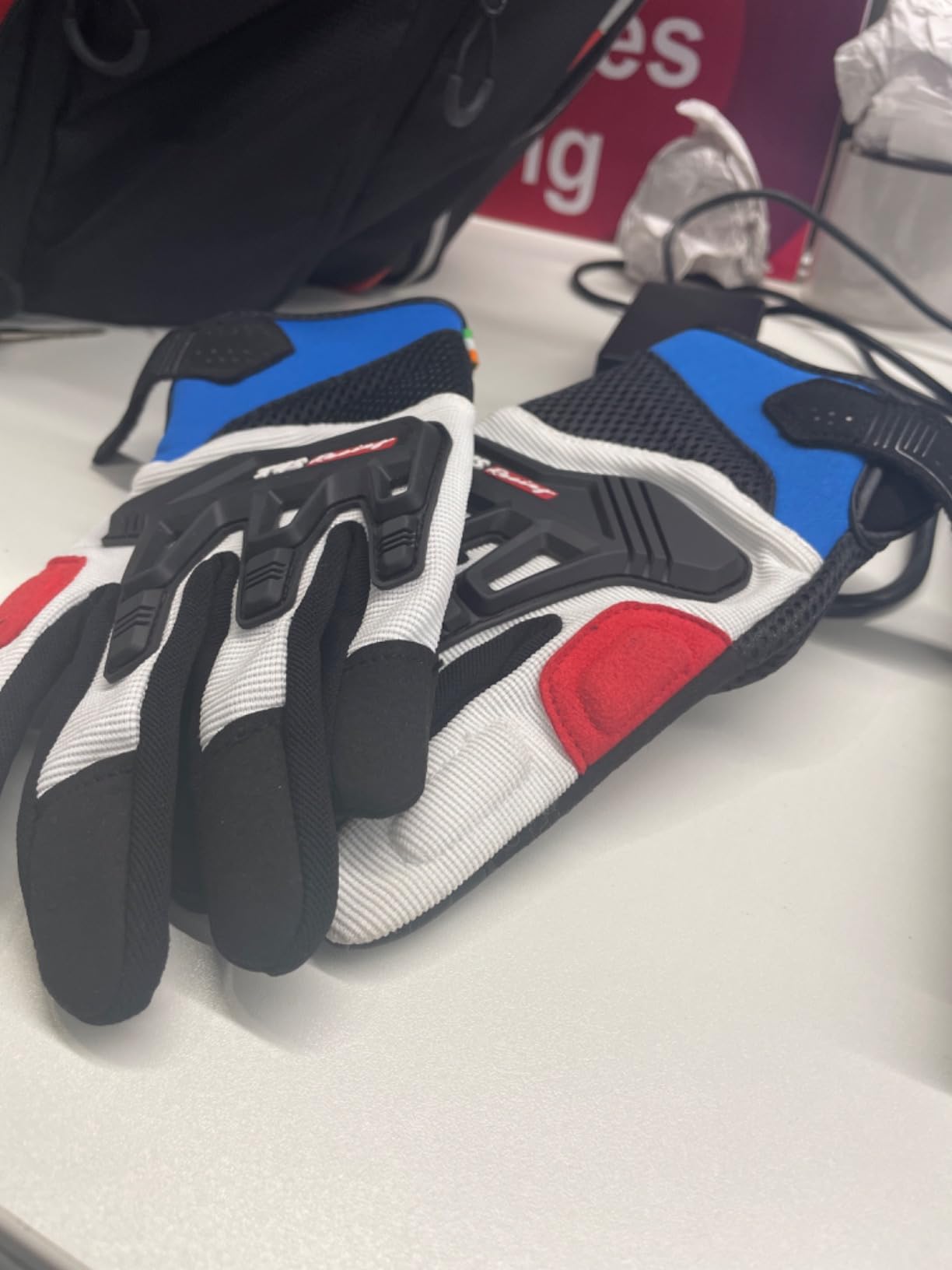 TVS Racing Riding Gloves for Men-Mesh for Ventilation, TPR Protection ...