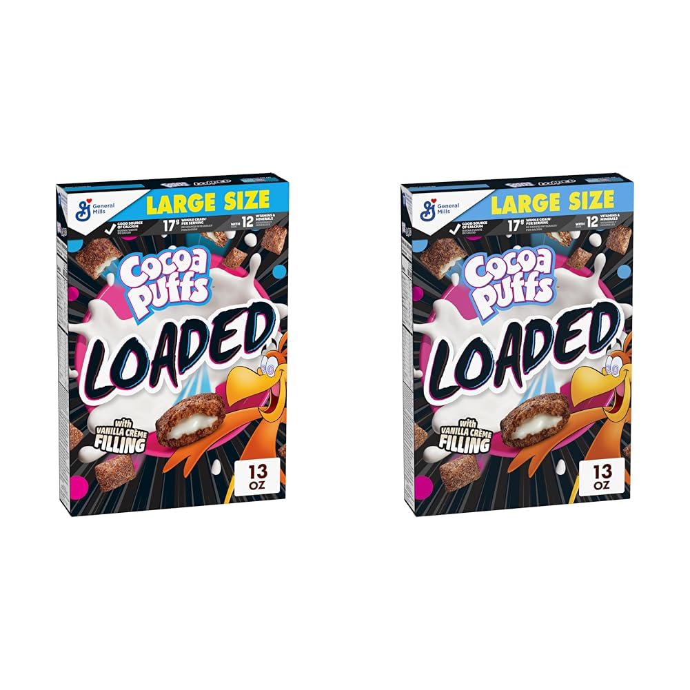Amazon.com: Cocoa Puffs Loaded Cereal, Chocolatey Cereal With Artificially Flavored Vanilla ...