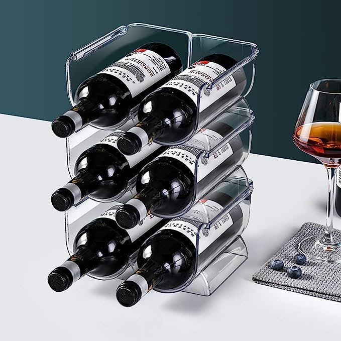 HomeStrap Bottle Stack Stackable Water Bottle Organizer, Wine Rack for ...