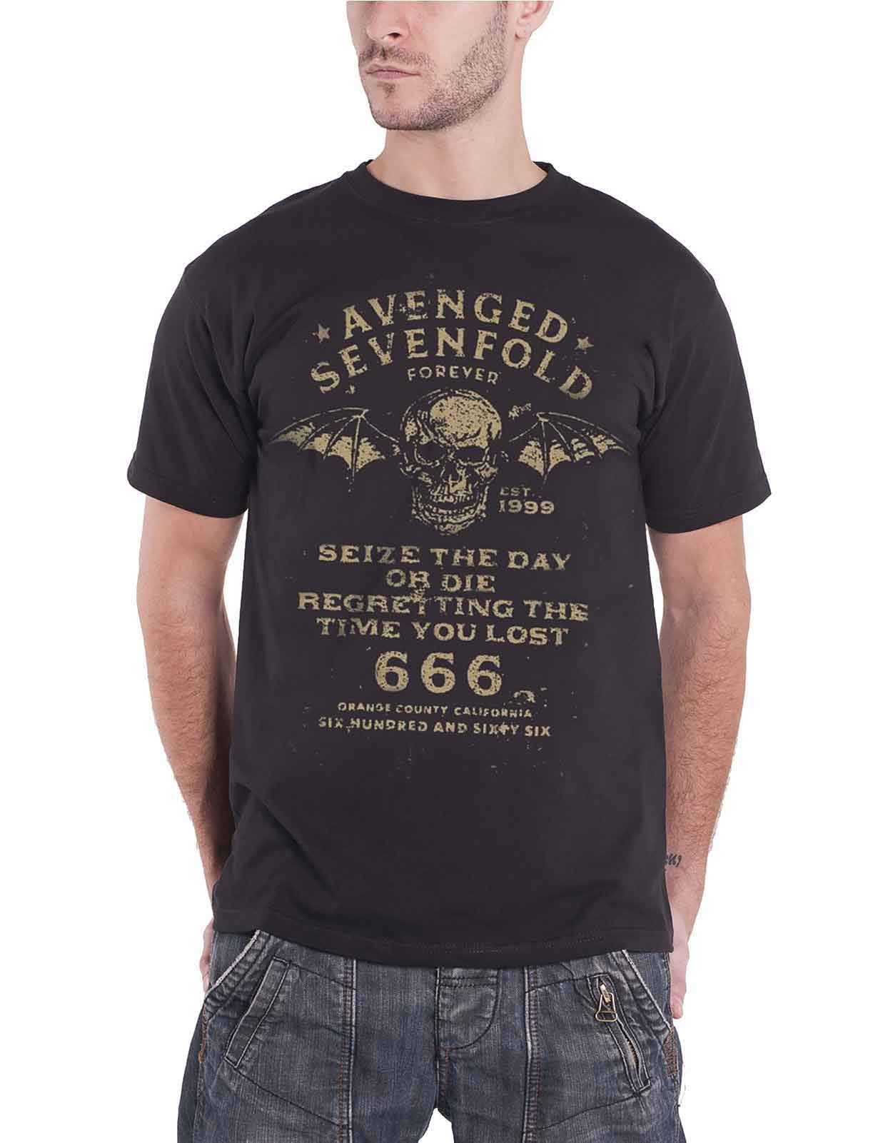 Buy Seize The Day Death Bat Logo Official Mens Black T Shirt Online at ...