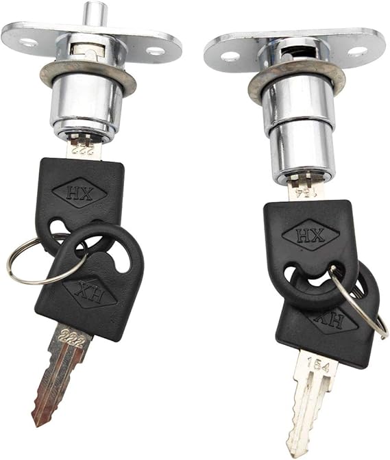 Sipery 2Pcs Push Plunger Lock Drawer Showcase Lock Compatible Desk ...