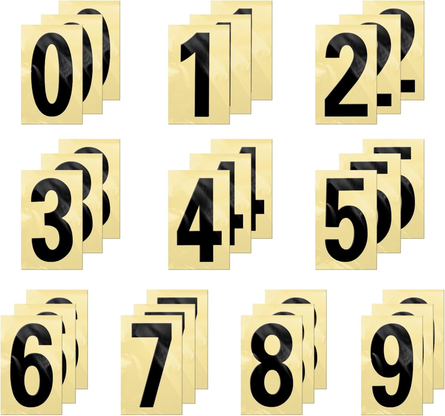 YIKIADA Reflective Mailbox Number 3 Set Vinyl Sticker Self-Adhesive ...