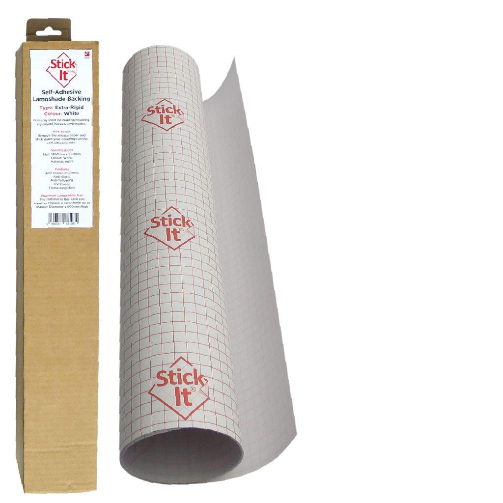 Make Your Own DIY Self-Adhesive Lampshade Backing Extra-Rigid White ...