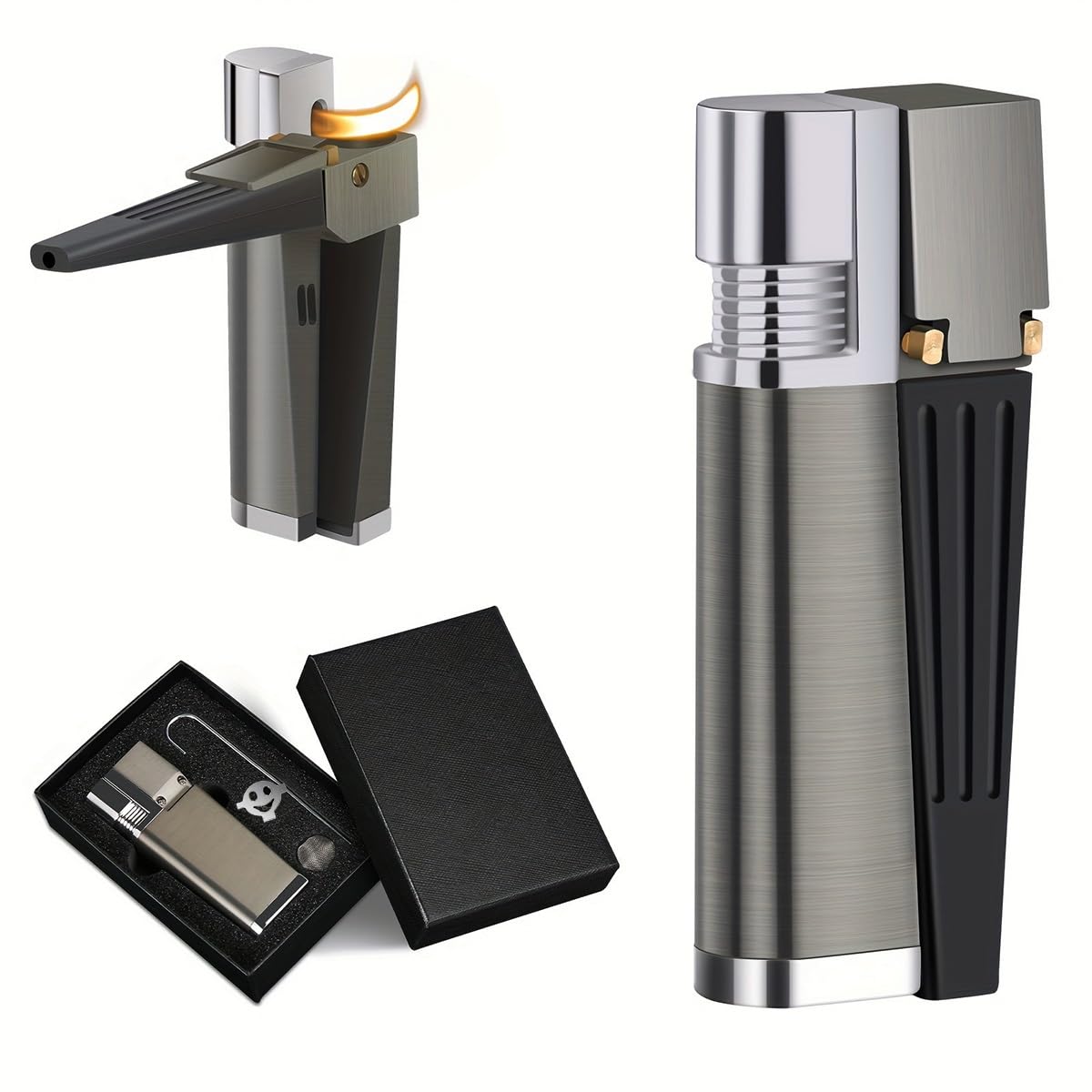 Amazon.com: VyTRdW Foldable Metal Lighter 2-in-1 Retro Portable ...