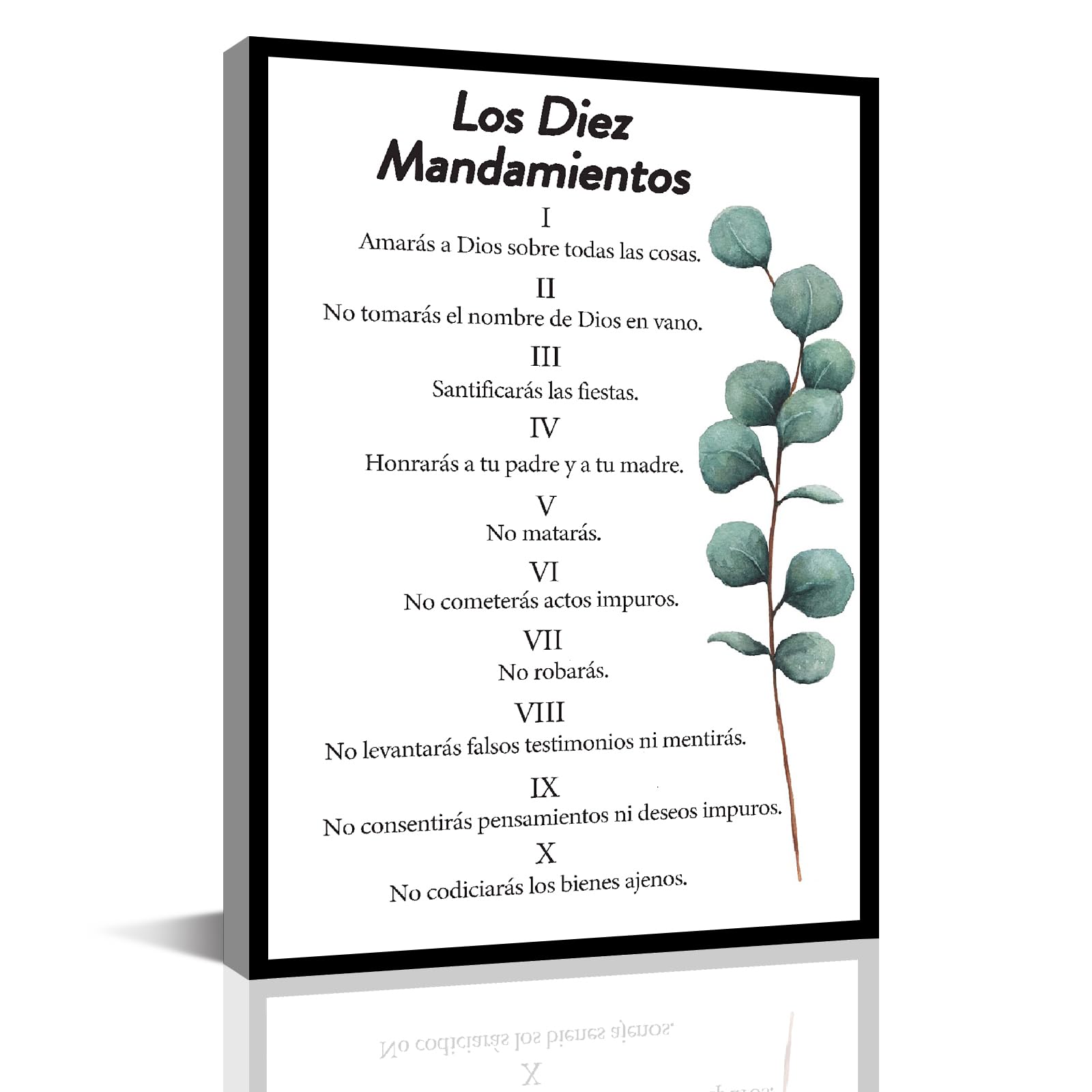 Amazon.com: Los 10 Mandamientos En Español Para Pared Bible Verse Wall ...