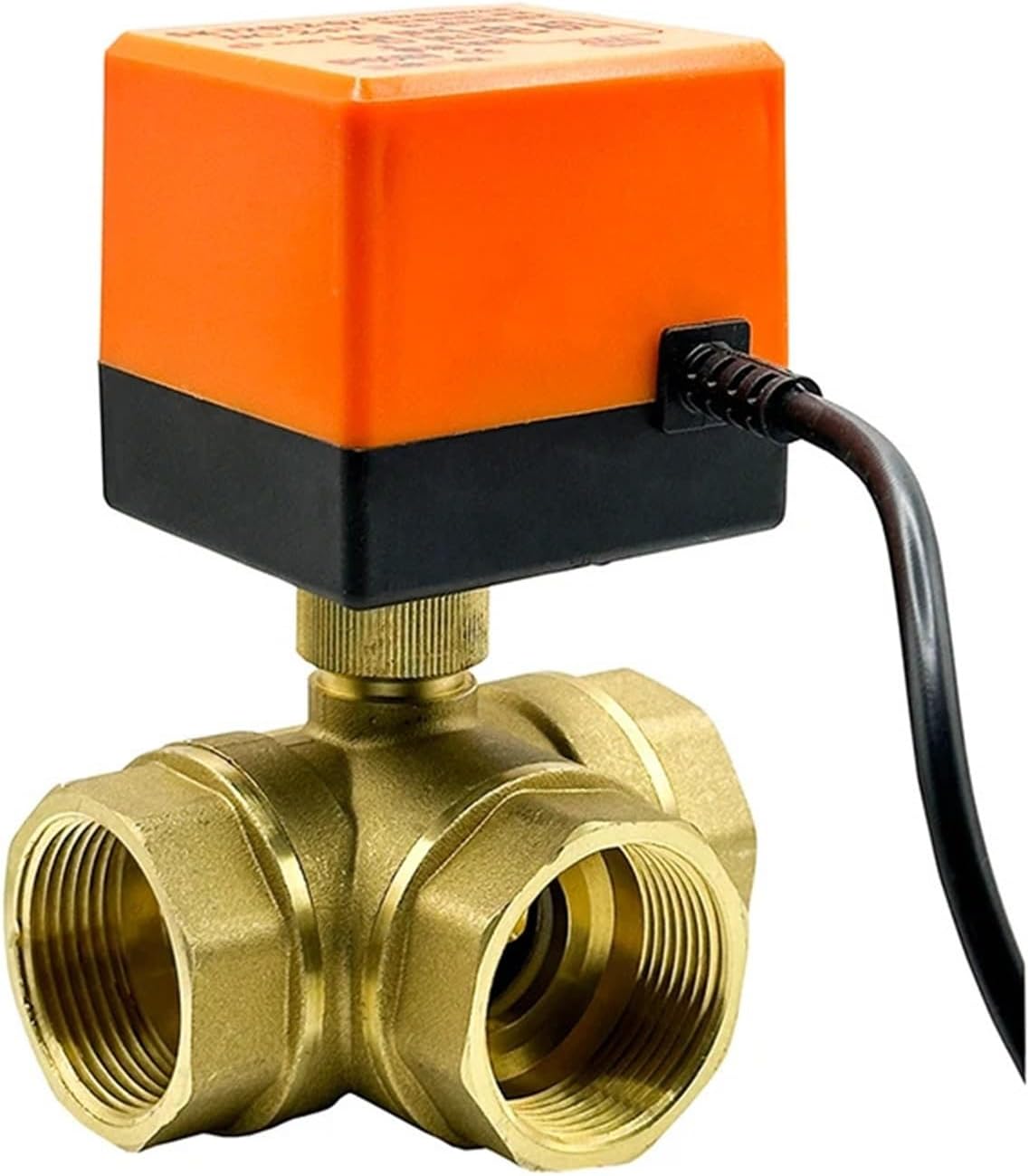 1/2" 3/4" 1" 1-1/4" 1-1/2" 3 Way Motorized Ball Valve 3-Wire 2 Control ...