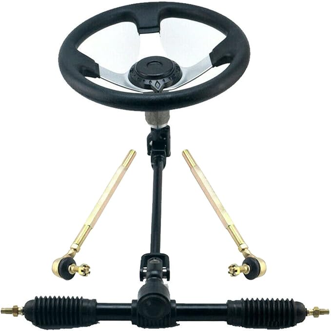 Amazon.com: 300mm Steering Wheel Assembly Steel Gear Rack Pinion Set ...