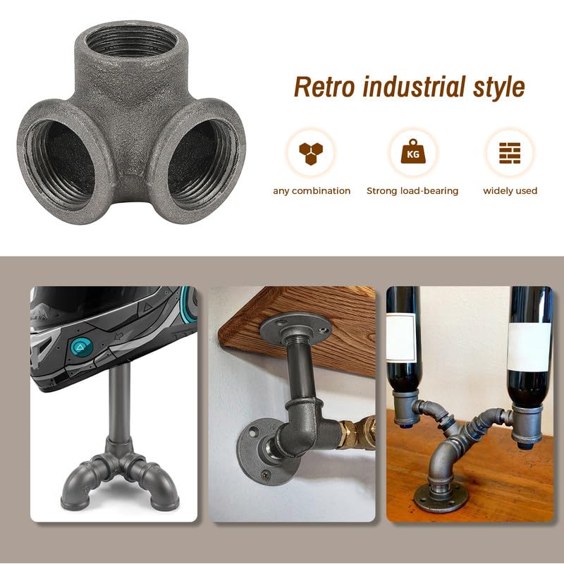 Snapklik.com : 1" Pipe Fittings 3-Way Side Outlet Elbow - 4 Pack ...