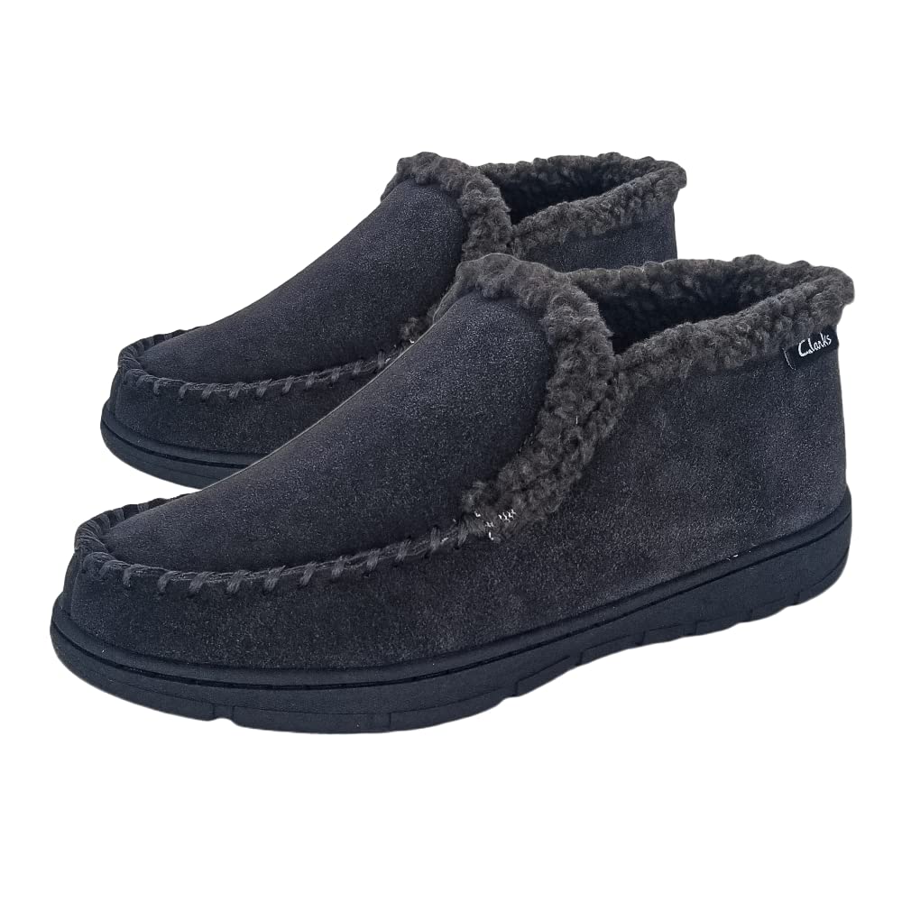 Snapklik.com : Clarks Mens Suede Leather Sherpa Lined Ankle Bootie ...