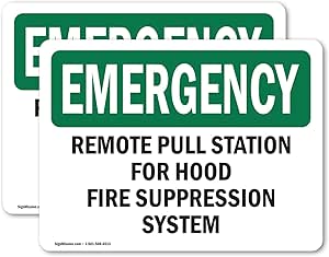 Amazon.com: (2 Pack) Remote Pull Station For Hood Fire Suppression OSHA ...