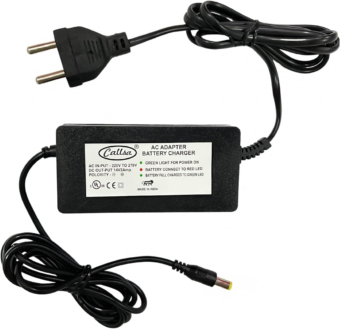 Callsa 14V 2Amp Adapter Dc Fan Charger, 12 Volt 2 Amp Dc Fan Charger ...