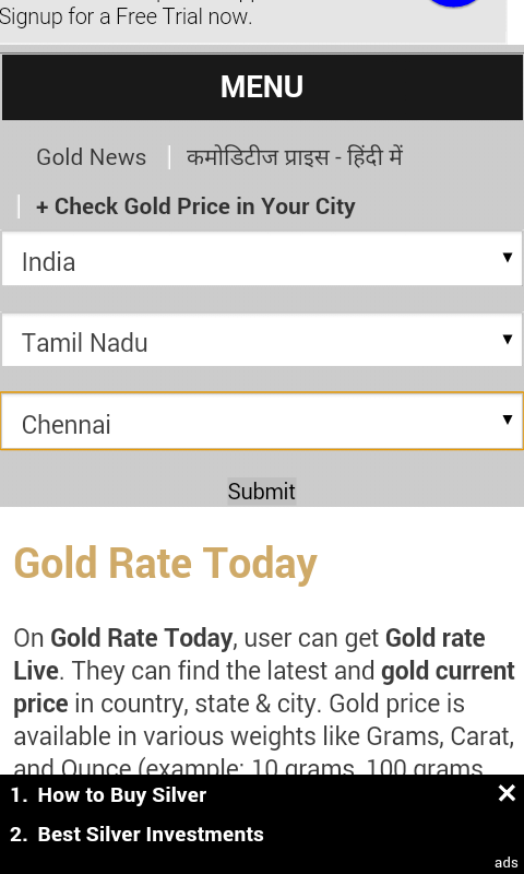 Live Gold And Silver Rates:Amazon.com:Appstore for Android