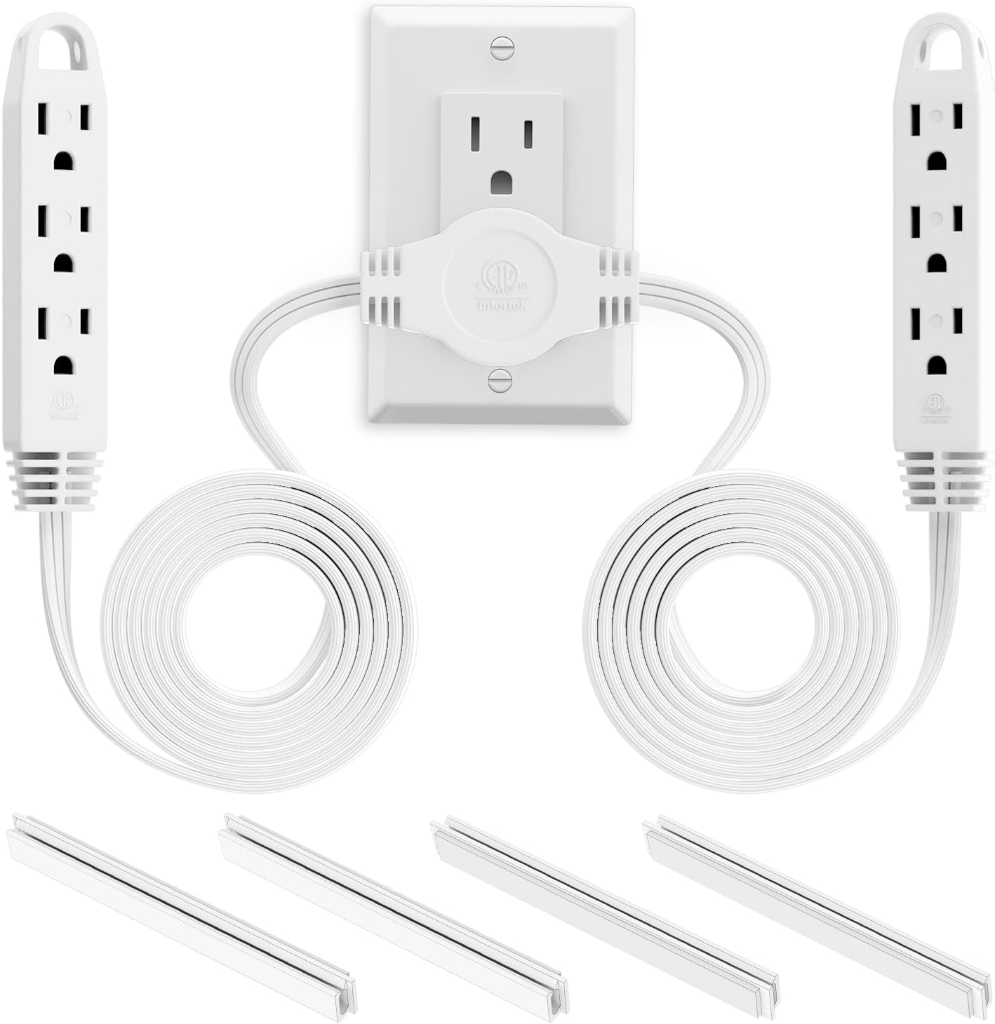 K KASONIC 3 Prong 12 Feet Twin Extension Cord Power Strip, 6 Feet on ...