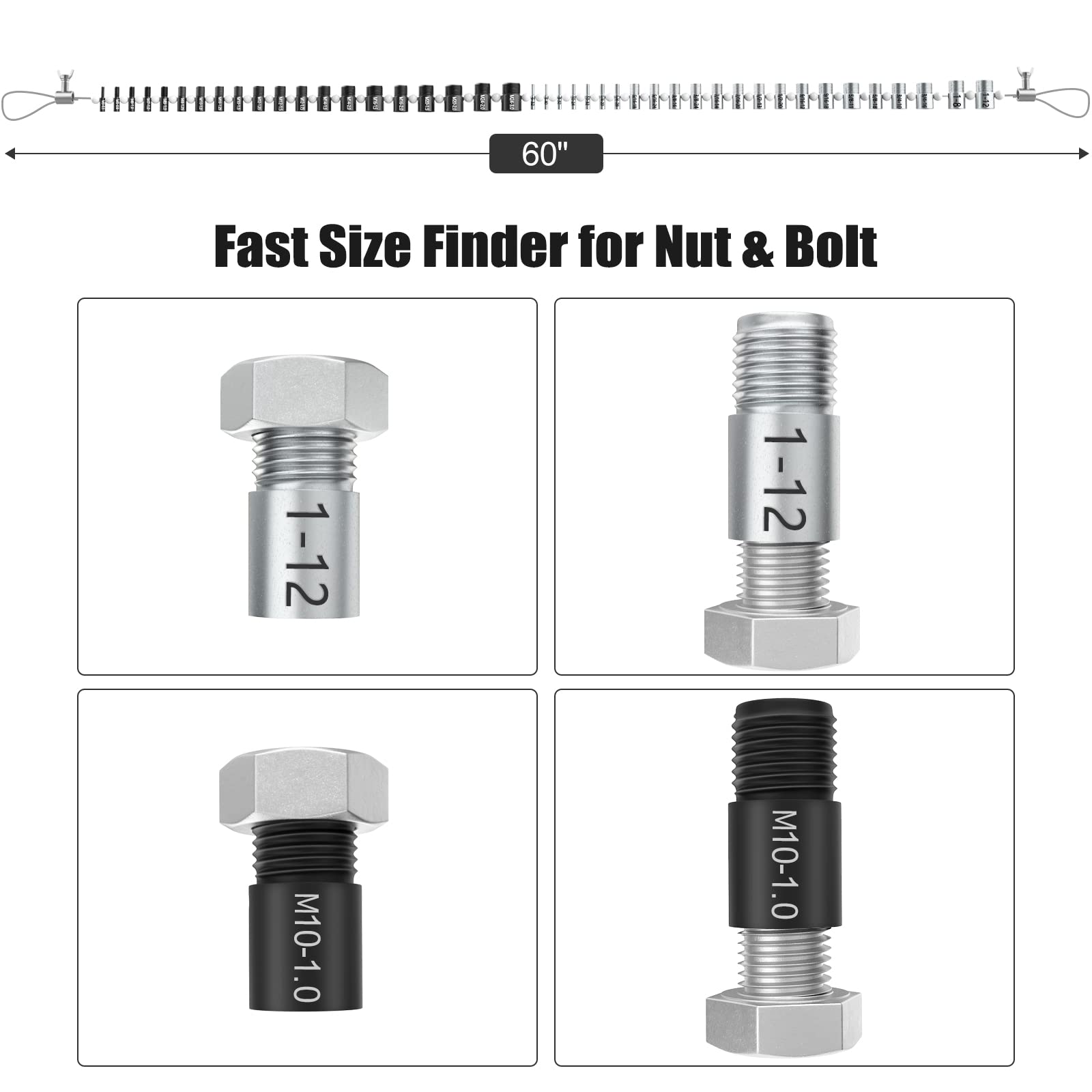 Snapklik.com : Patent CKE Upgraded Bolt Size And Thread Gauge 44 Male ...