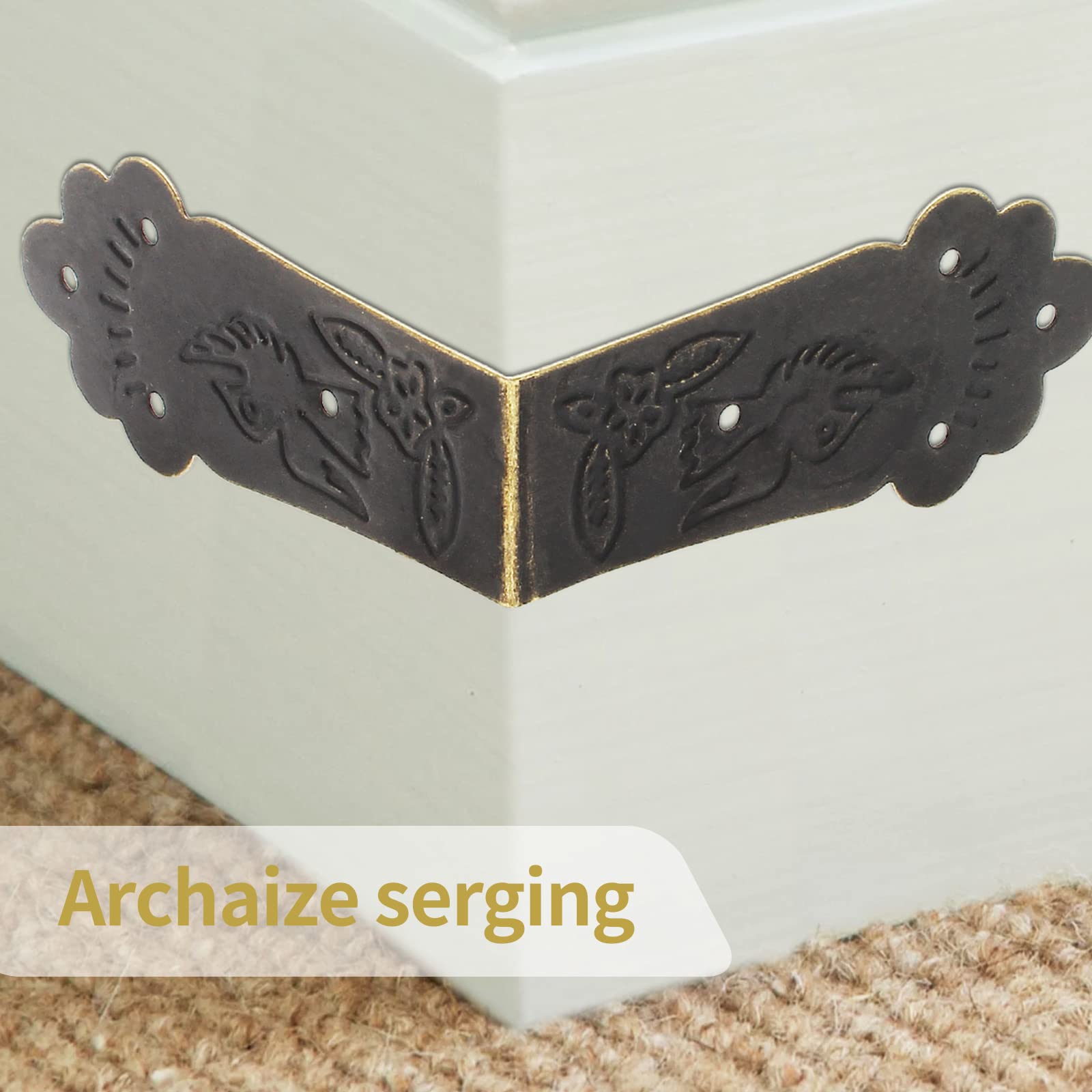 Rustic Corner Covers For Walls Calandis 4pcs Vintage Brass Edge Guard