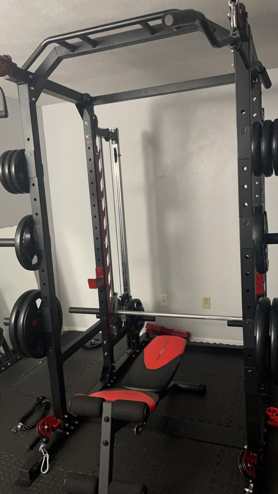 $26/mo - Finance Multifunctional Power Cage Rack with Cable Crossover ...