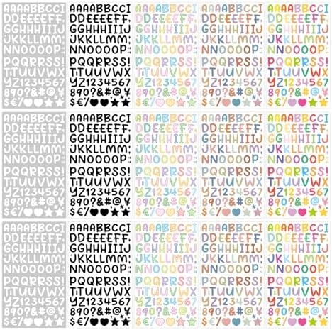1320Pcs Alphabet Stickers 15 Sheets Vinyl Letter Stickers, Colorful ...