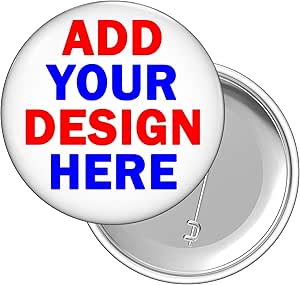 Amazon.com: Custom Pins Buttons Badge, Personalized Pinback Button Add Your Own Name Text Photo ...