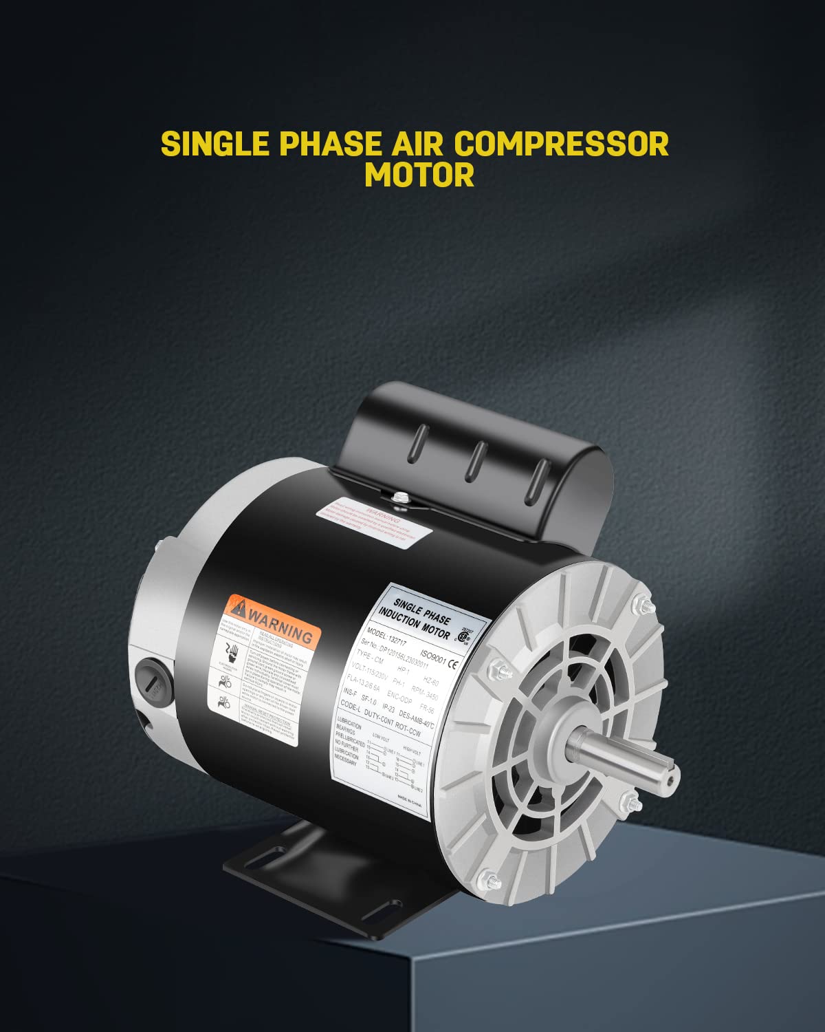 Motor de compresor de aire de 3.7 HP, motor eléctrico de 3450 RPM ...