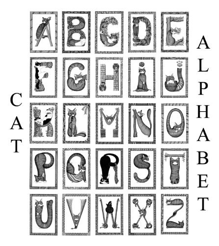 Amazon | Cat Alphabet: 26 Cat Letters and phonetic spelling Alphabet in ...