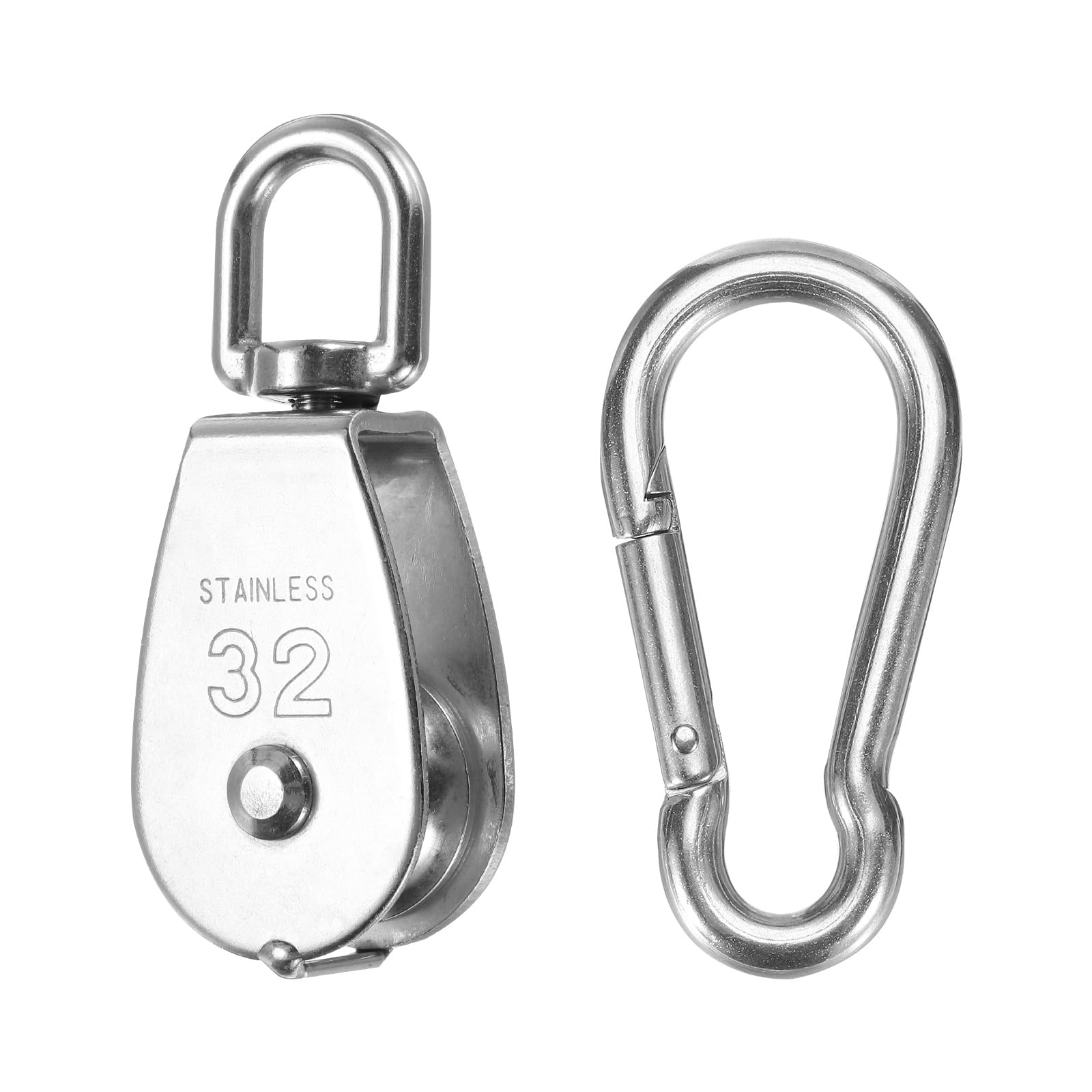 Rope Pulley 6-Pack M32 Stainless Steel Swivel Pulley Blocks - 440 Lb ...
