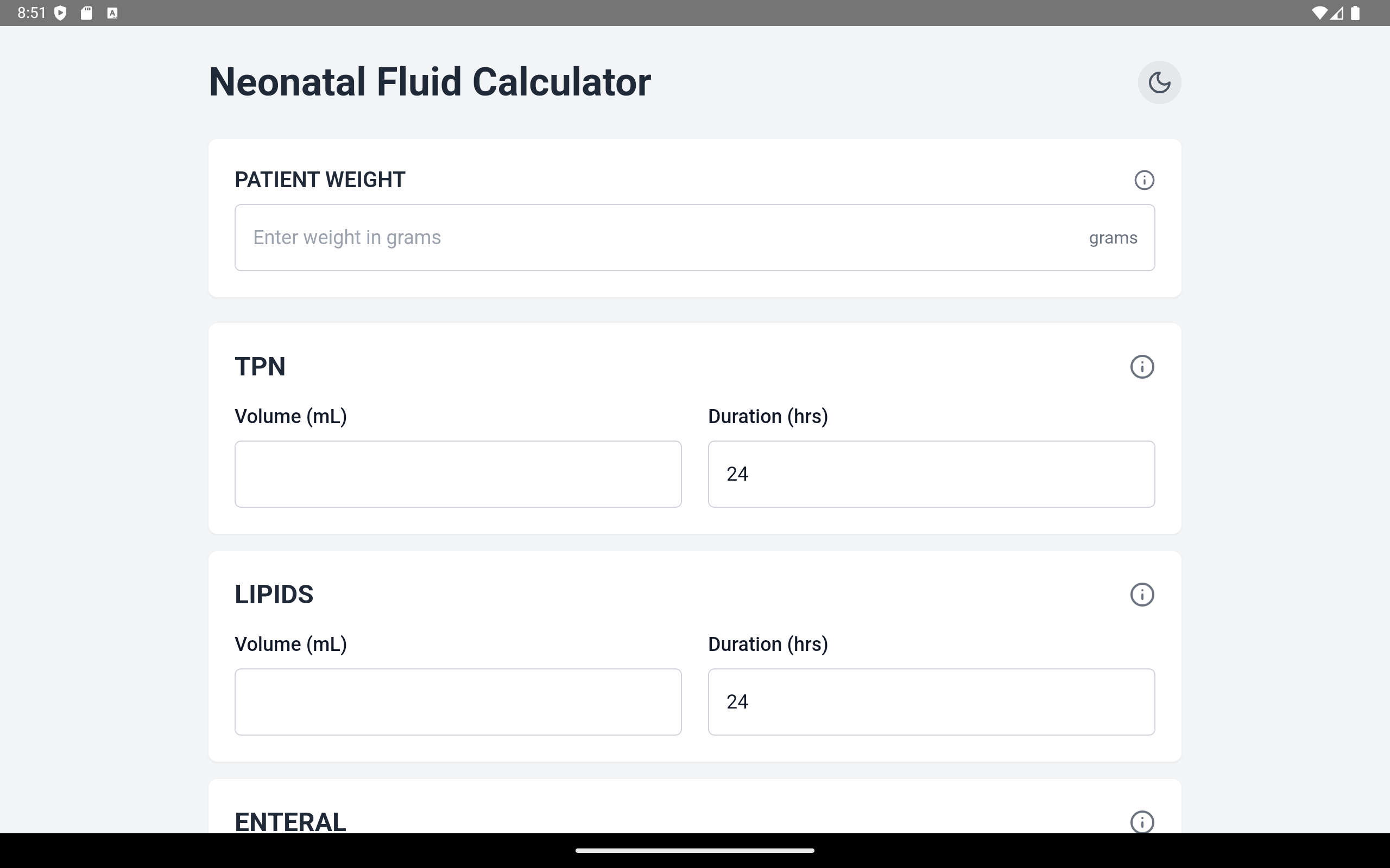 NICU Fluid Calculator - App on Amazon Appstore