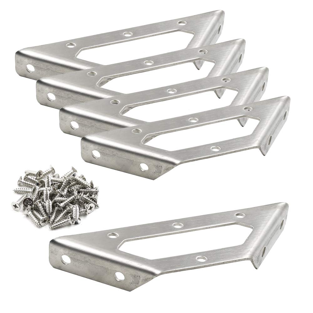 Amazon.com: PHITUODA 6Pcs 5.6 Inch Stainless Steel Corner Braces Joint ...