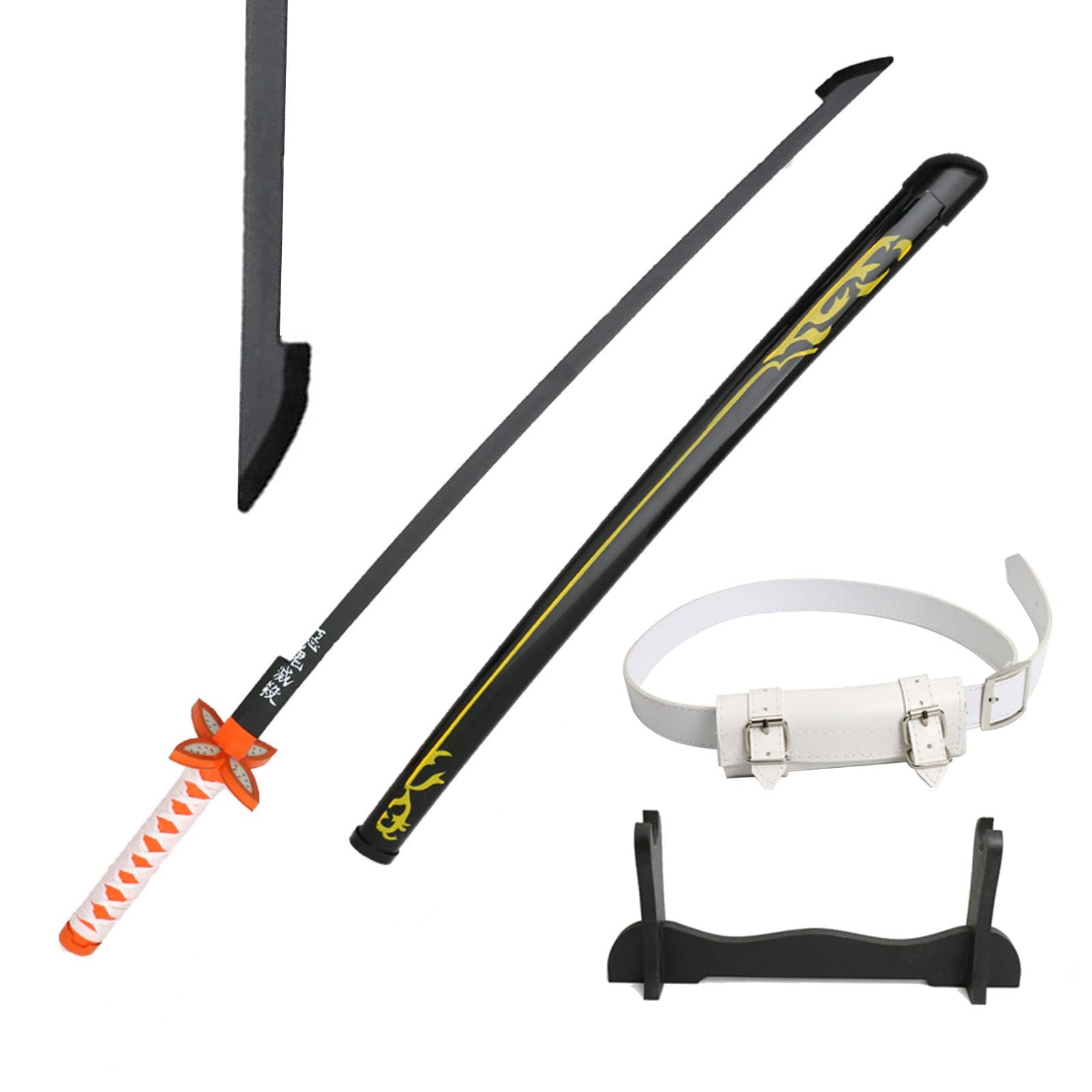 Buy Bamboo Blade Demon Slayer with Scabbard and Stand Samurai s Wooden ...