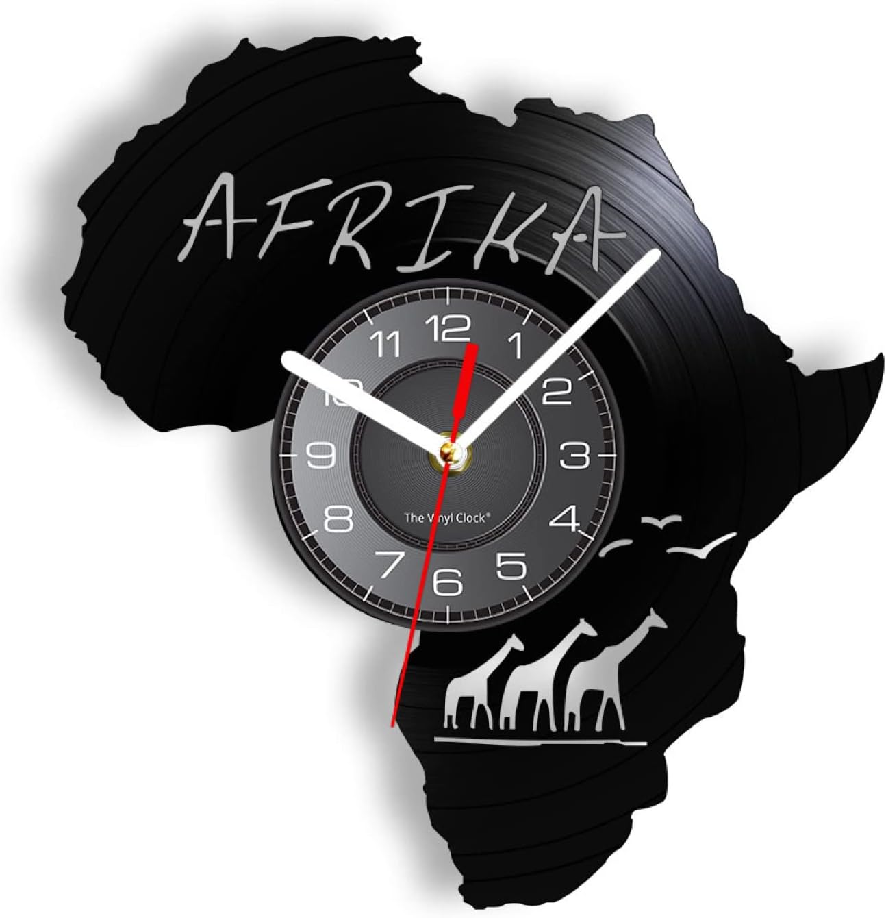 Amazon.com: OTKU 12 Inch Vinyl Record Decor Wall Clock Silent Non ...