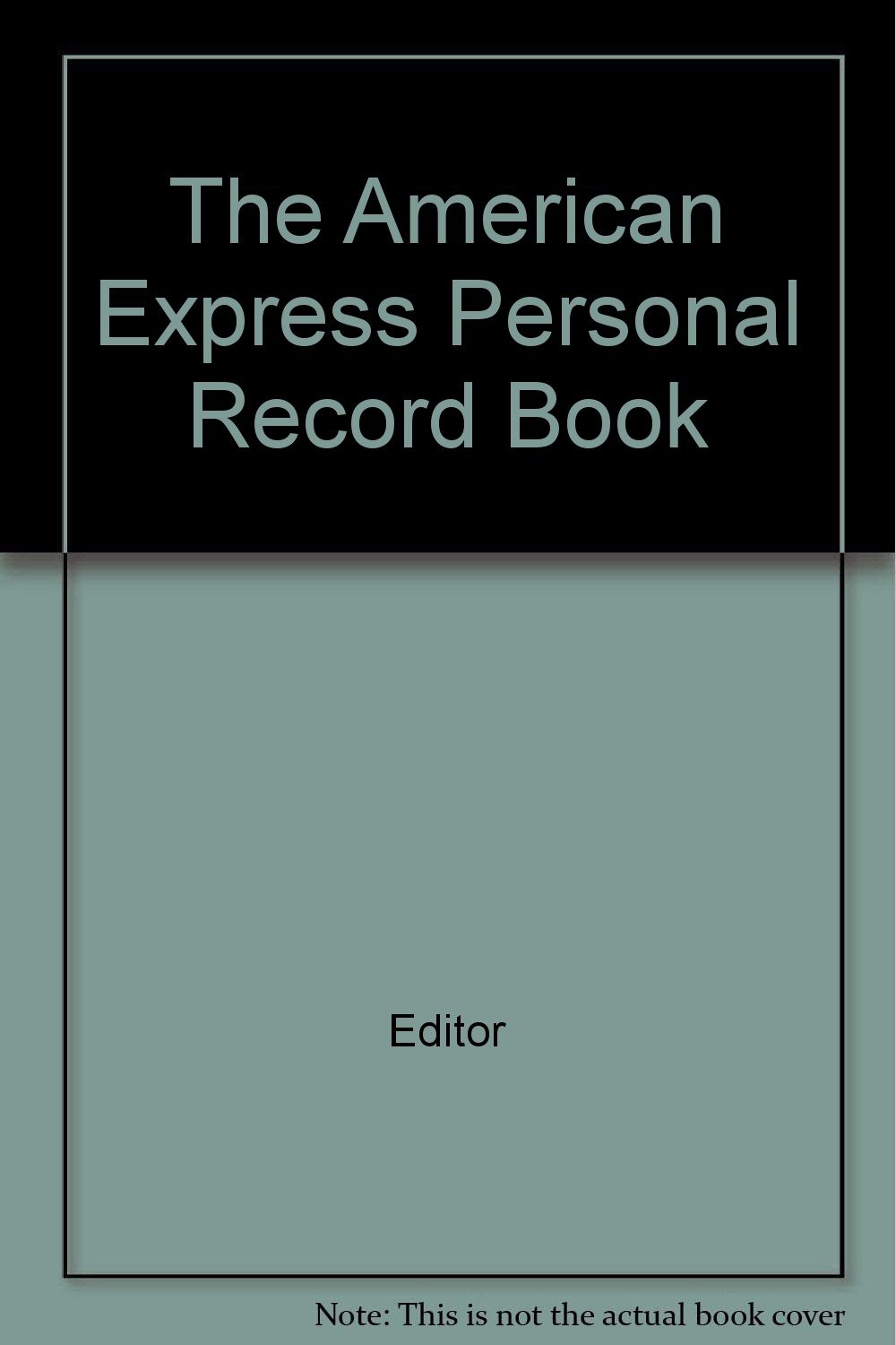 The American Express Personal Record Book: American Express Co.: Amazon ...