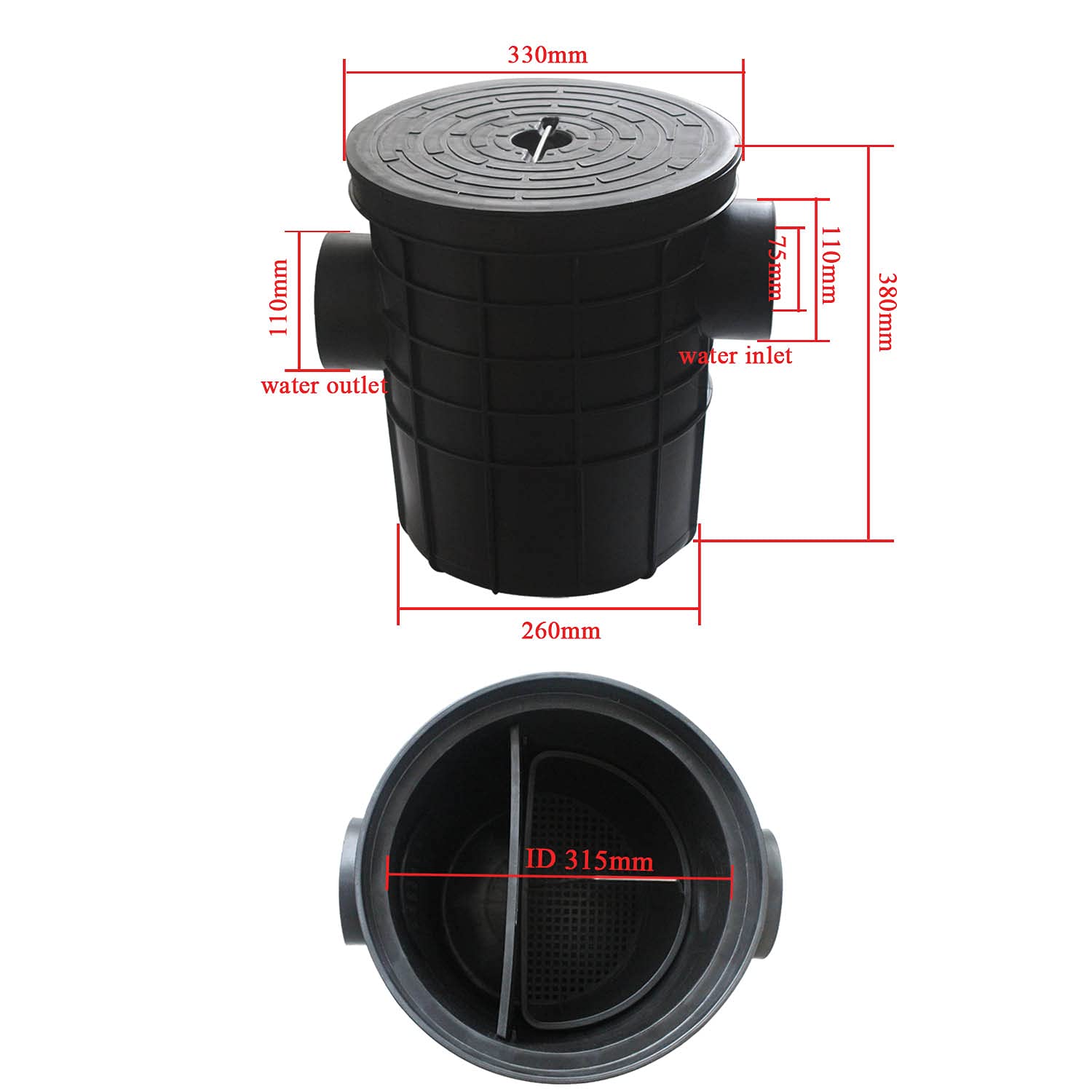 Buy Grease separator kitchen HDPE oil separator waste water base grease ...