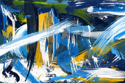 Maxwell Dickson 'Rushing Rivers' Modern Canvas Wall Art-18"x24 ...