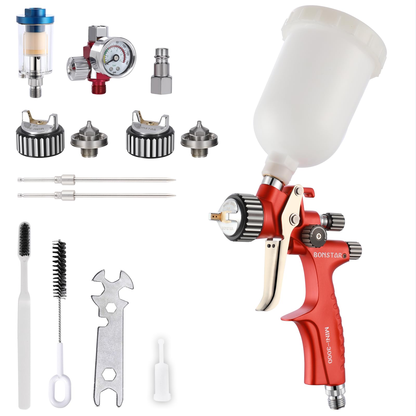 Amazon.com : BONSTAR Spray Paint Gun,LVLP Air Spray Gun Kit Auto Paint ...