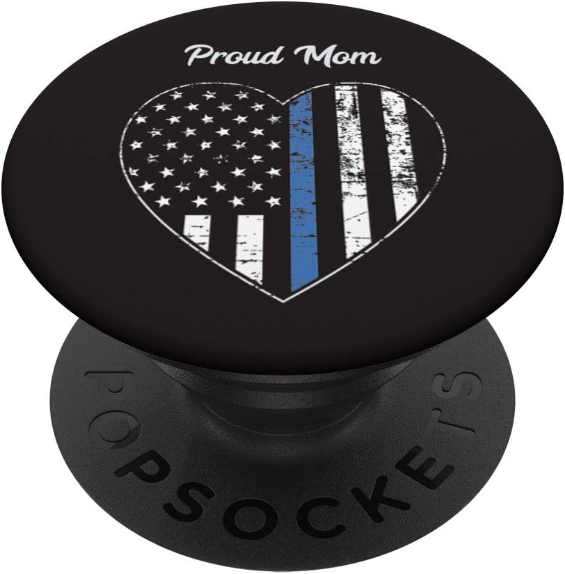 Amazon.com: Thin Blue Line American Flag Proud Mom Police Support ...