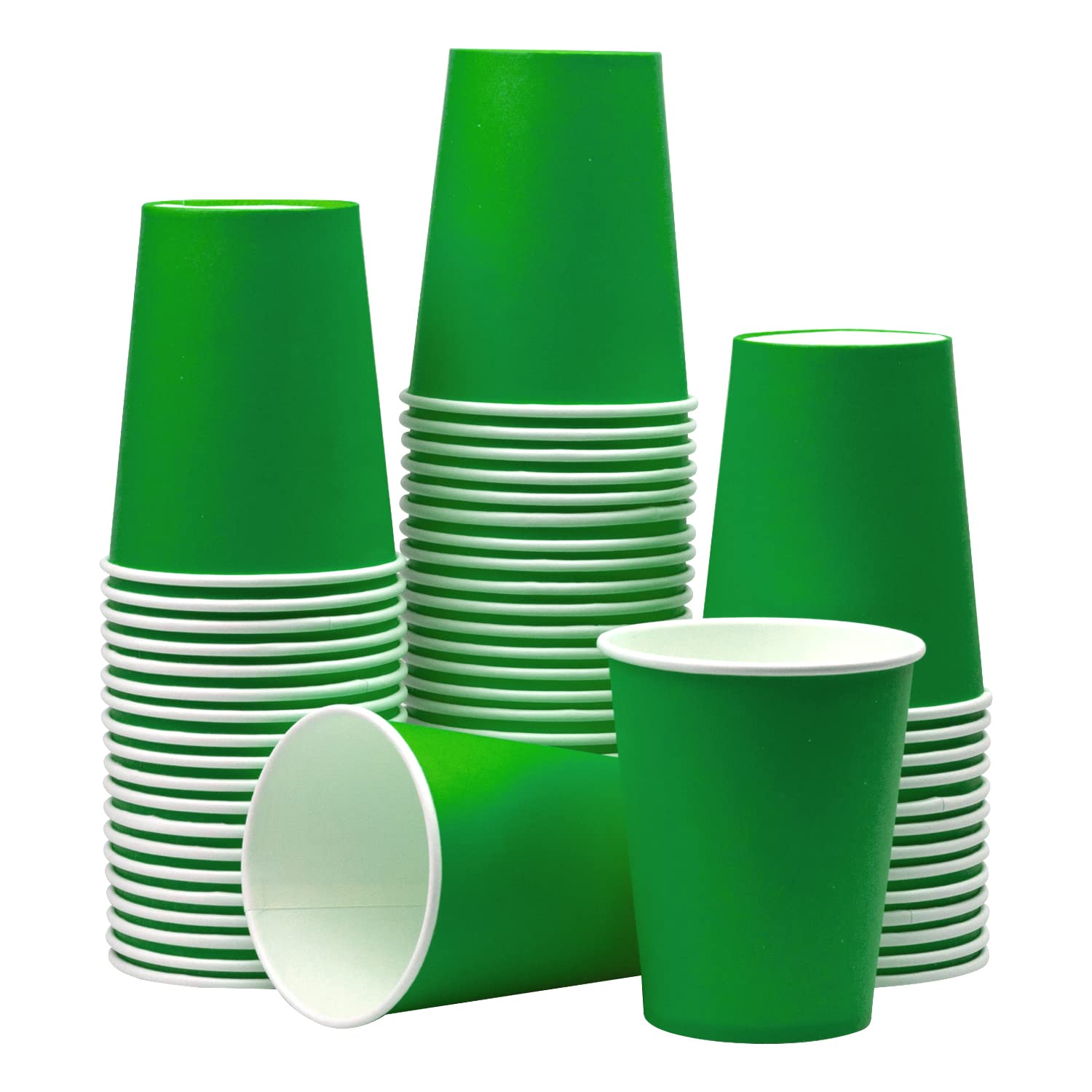 Amazon.com: Yuxitia Disposable Paper Cups, 60pcs Green Paper Cups For ...