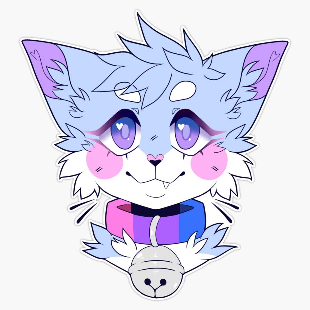 Amazon.com - Bi Pride Kitty Sticker Outdoor Rated Vinyl Sticker Decal ...