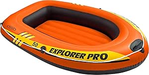 INTEX Bateau Explorer Pro 50 sans Rames, Orange, 137 x 85 x 23 cm ...
