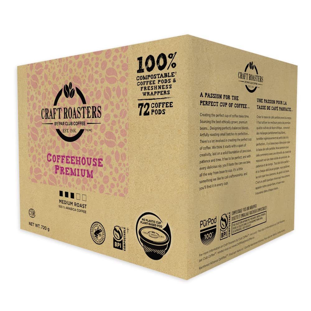 Club Coffee Craft Roasters Coffeehouse Premium - Medium Roast Single ...