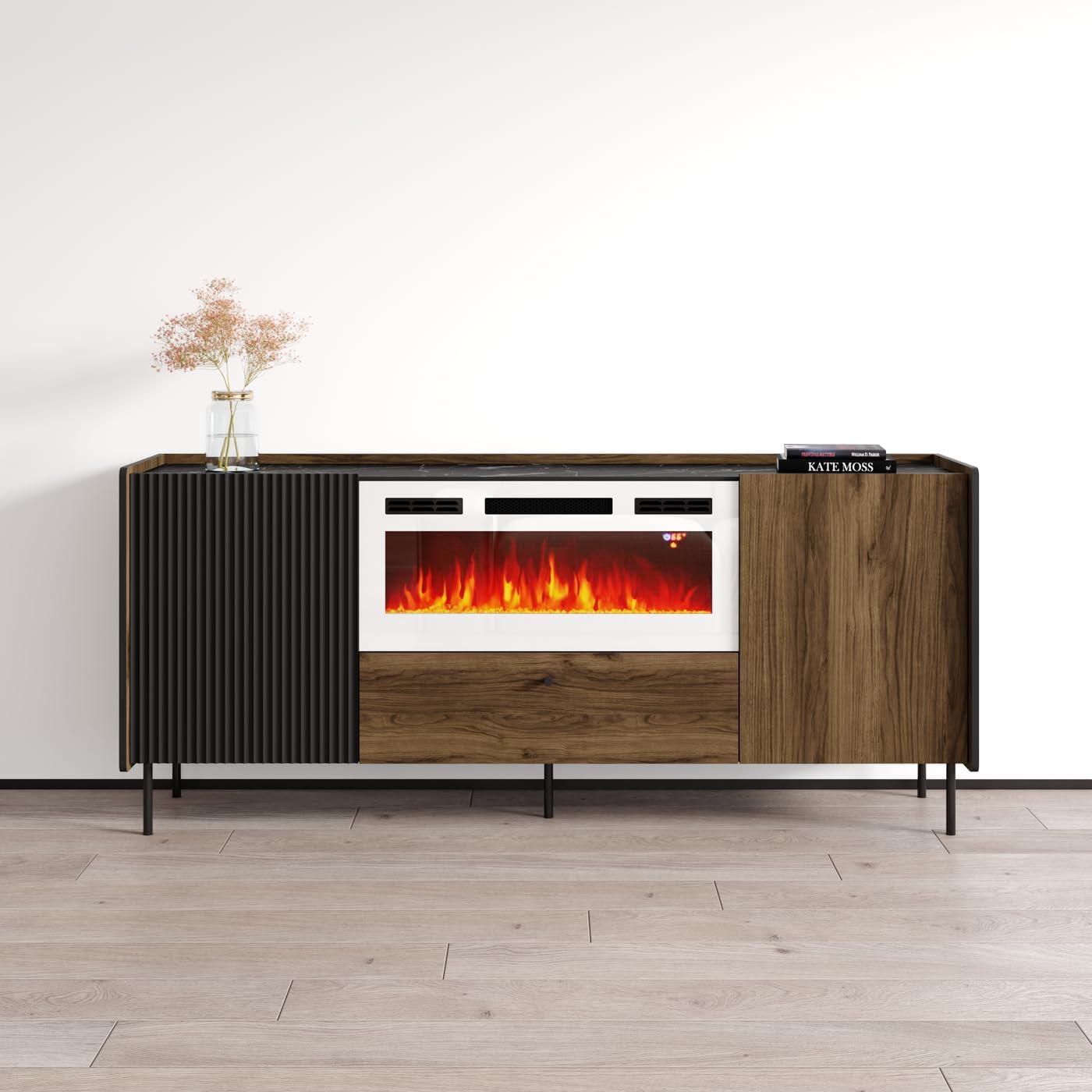 Amazon.com - Meble Furniture Brandy 180 WH-EF Sideboard - Modern ...
