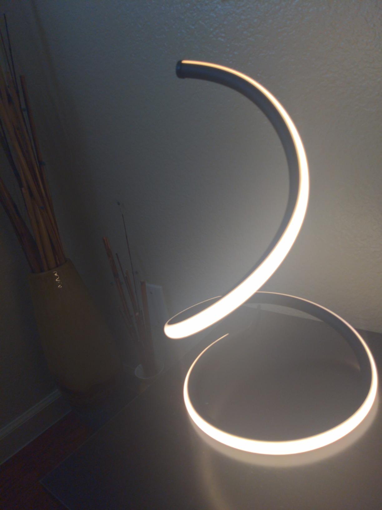SkyeyArc Spiral LED Table Lamp, Curved LED Desk Lamp, Contemporary ...