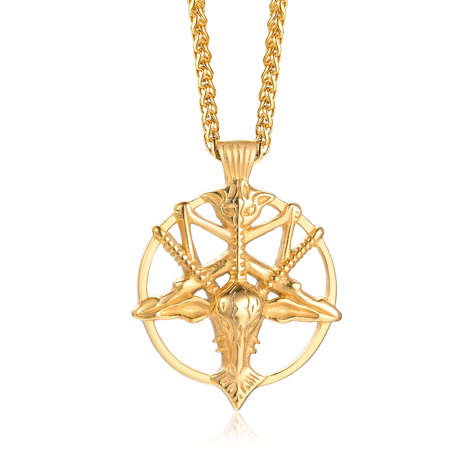 Buy Church of Satan Necklace, Satanic Leviathan Cross Gothic Wiccan ...