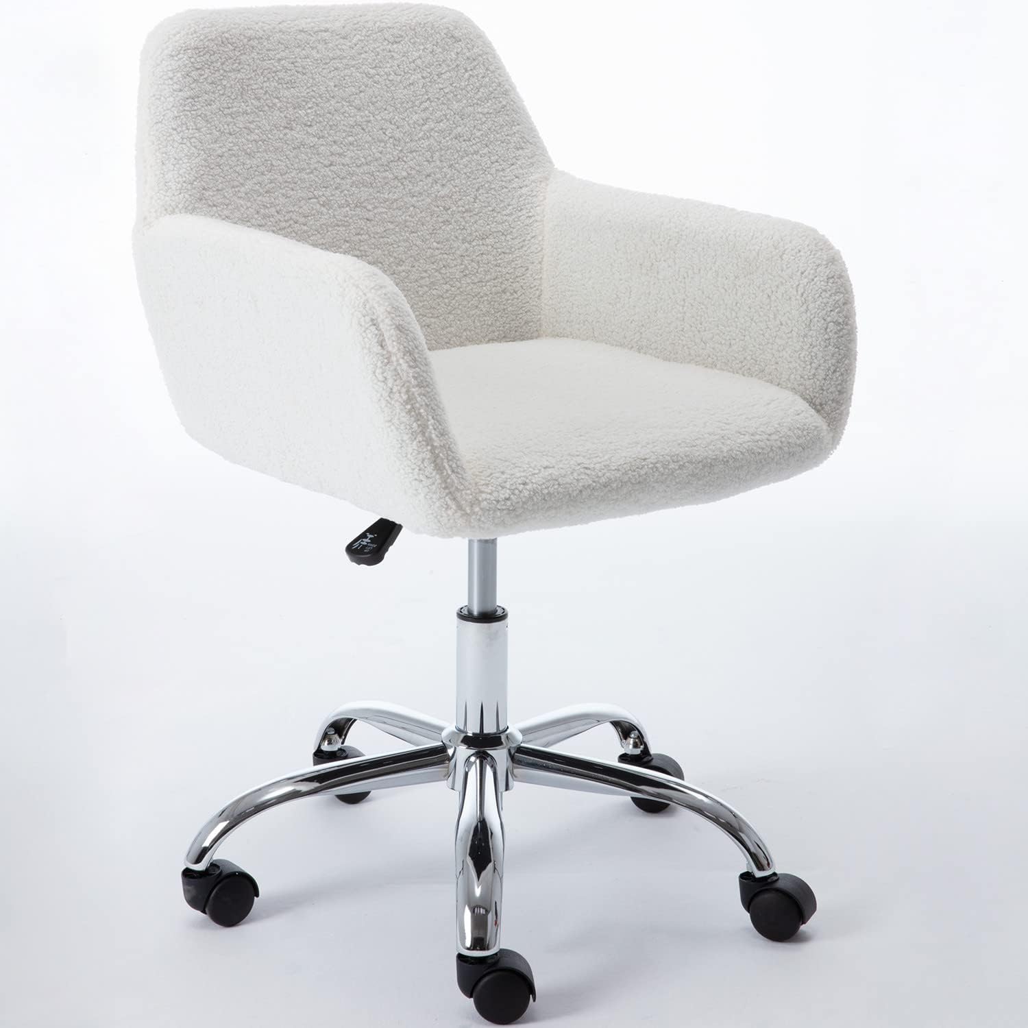 Amazon.com: Home Office Desk Chair Height Adjustable - Faux Fur Desk ...