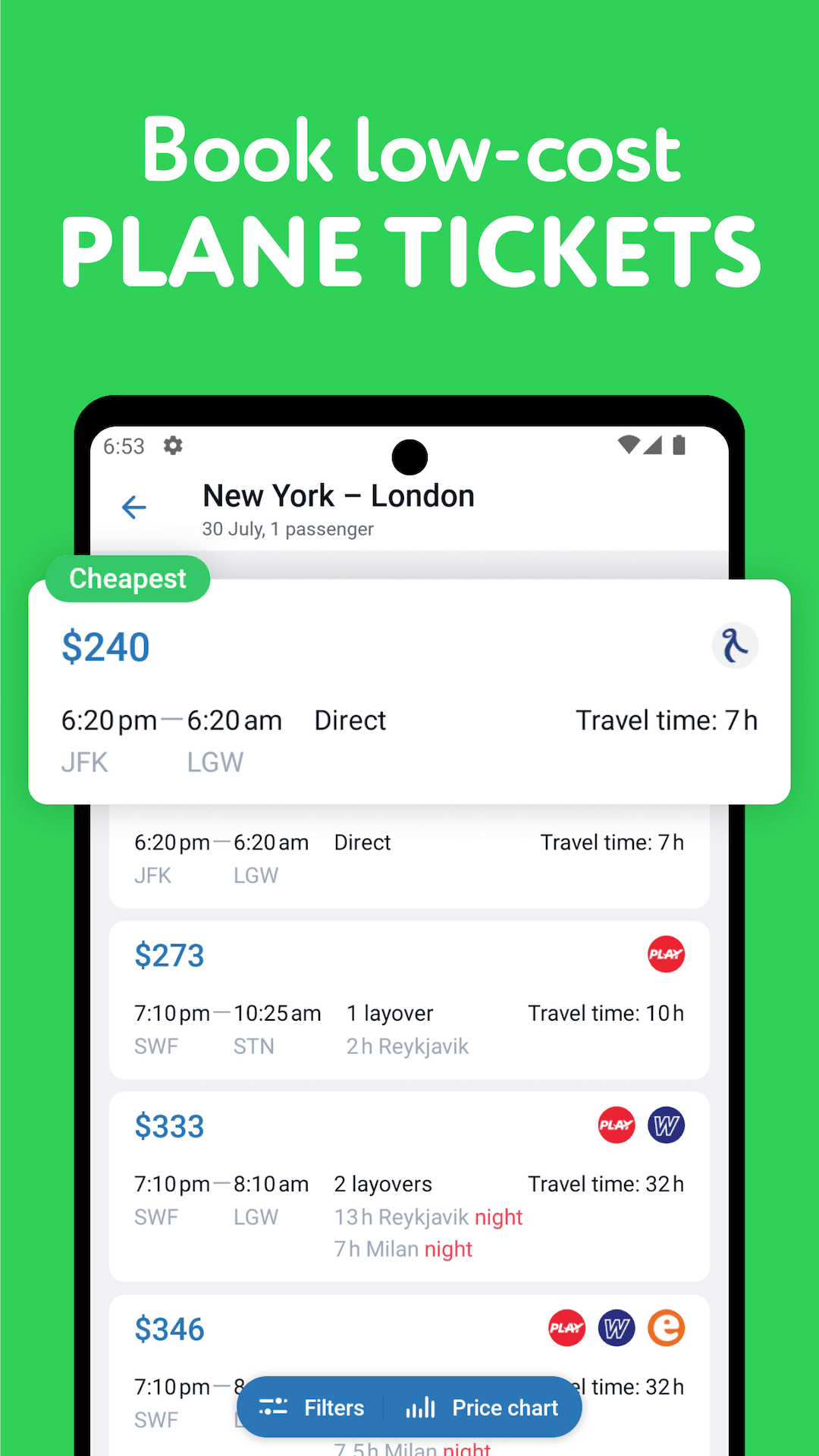 Cheap Flights & Plane Tickets - App on Amazon Appstore