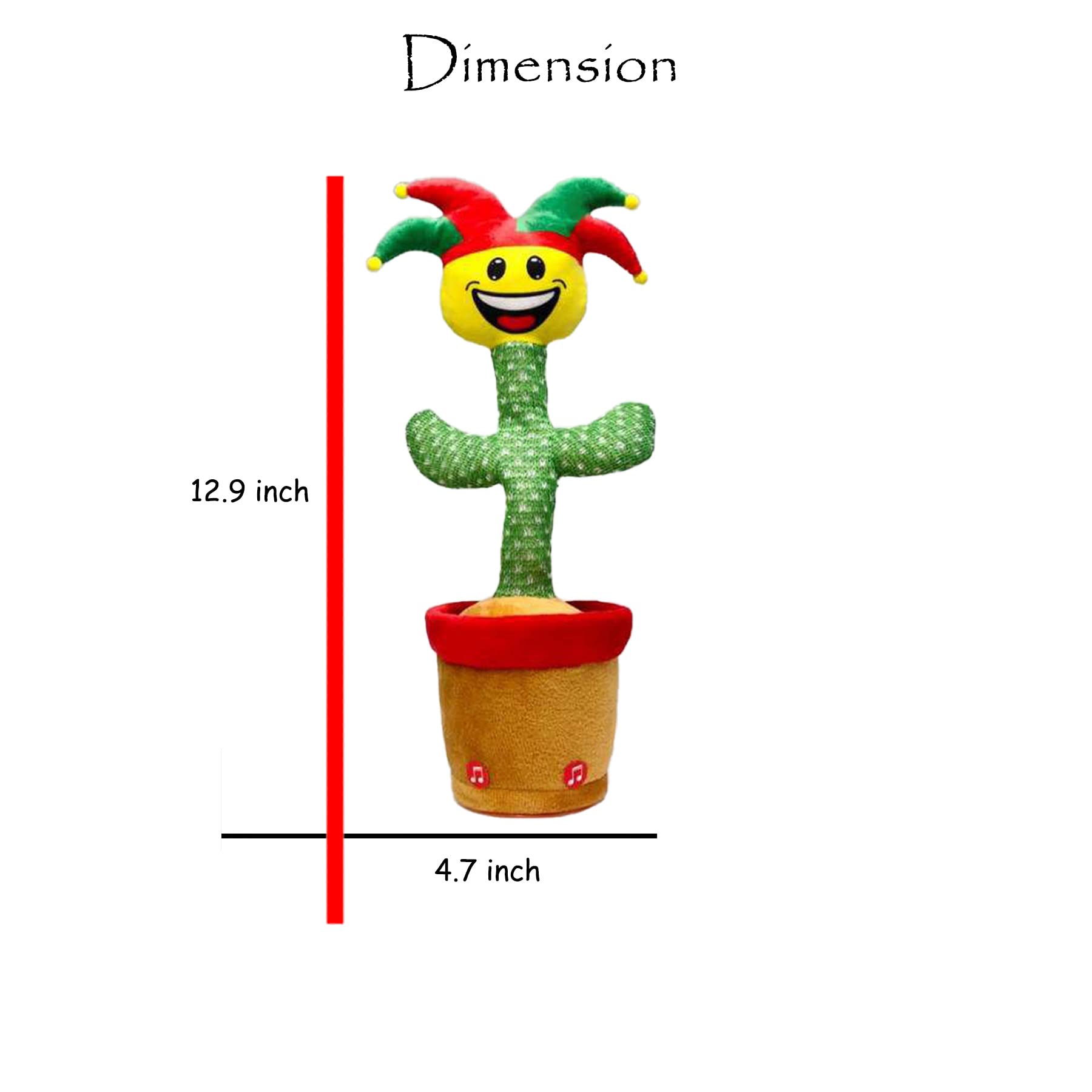 Dariicha Talking Dancing Cactus Toy-Mimics Your Voice, Singing, Dancing ...