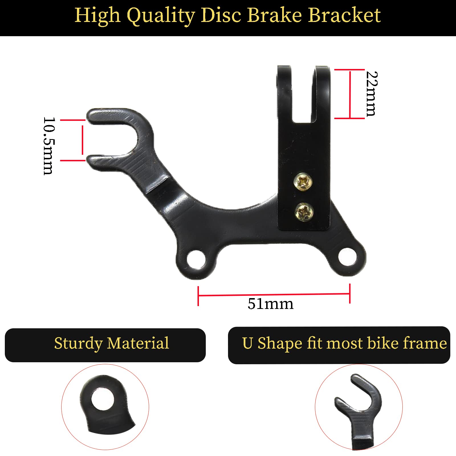 Snapklik.com : RUJOI Disc Brake Conversion Kit, 1Pcs Disc Brake Adapter ...