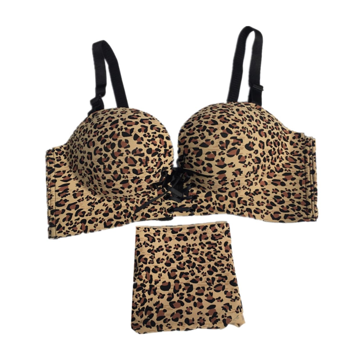WRITWAA Set Leopard Bra Underwear Bra Women Bra Bras Without Underwire ...