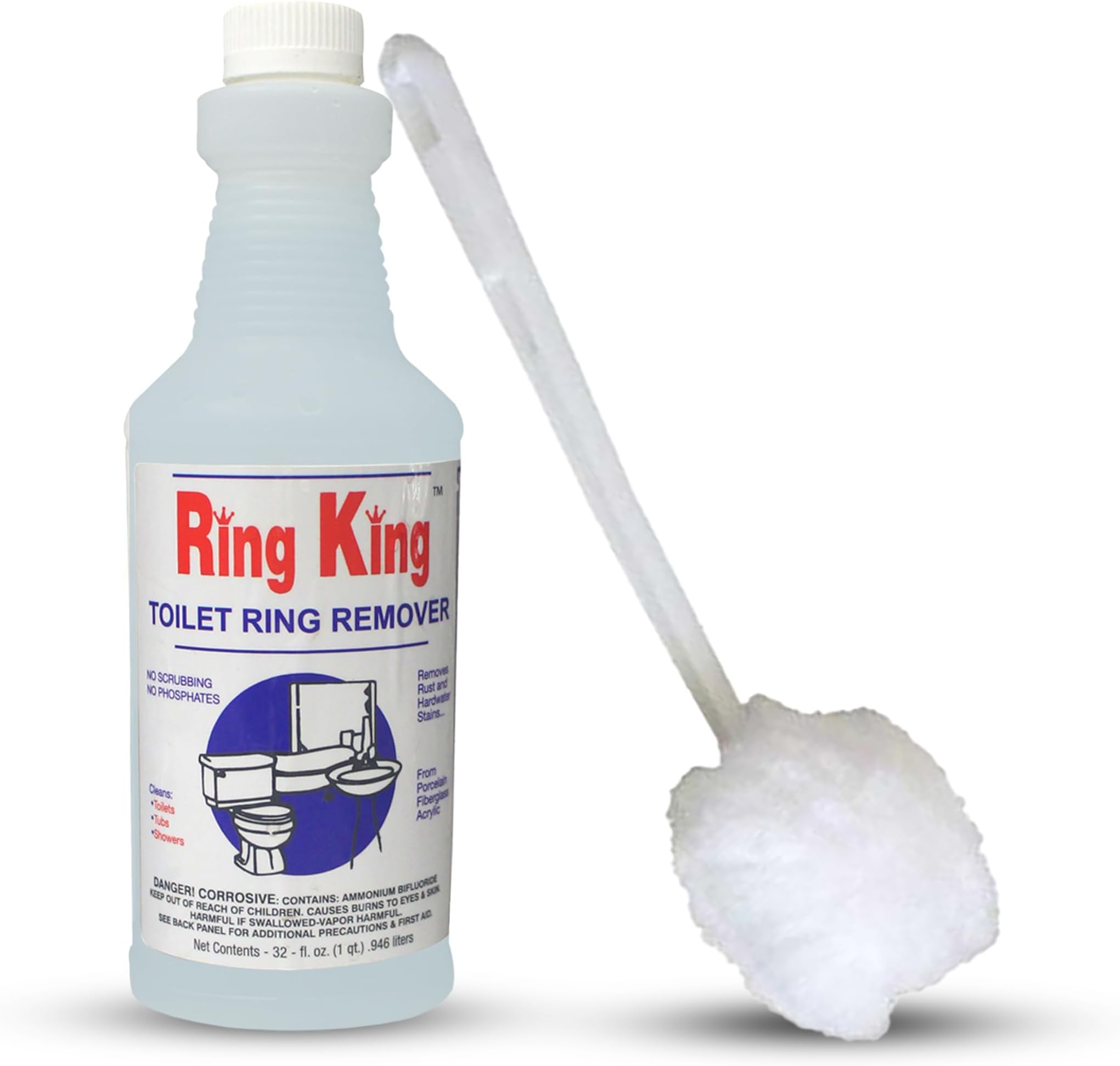 Amazon.com: Amazon Brand – 32oz Ring King Toilet Bowl Cleaner With 13 ...